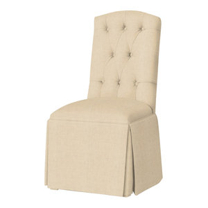 Preston Parsons Dining Chair With Brown Cherry Tapered Legs ...