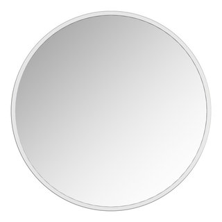 Halcyon Silver 36 Framed Round mirror - Contemporary - Bathroom Mirrors ...