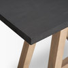 Rialto Two-Toned Black and Brown Wood Angular Leg Console Table ...