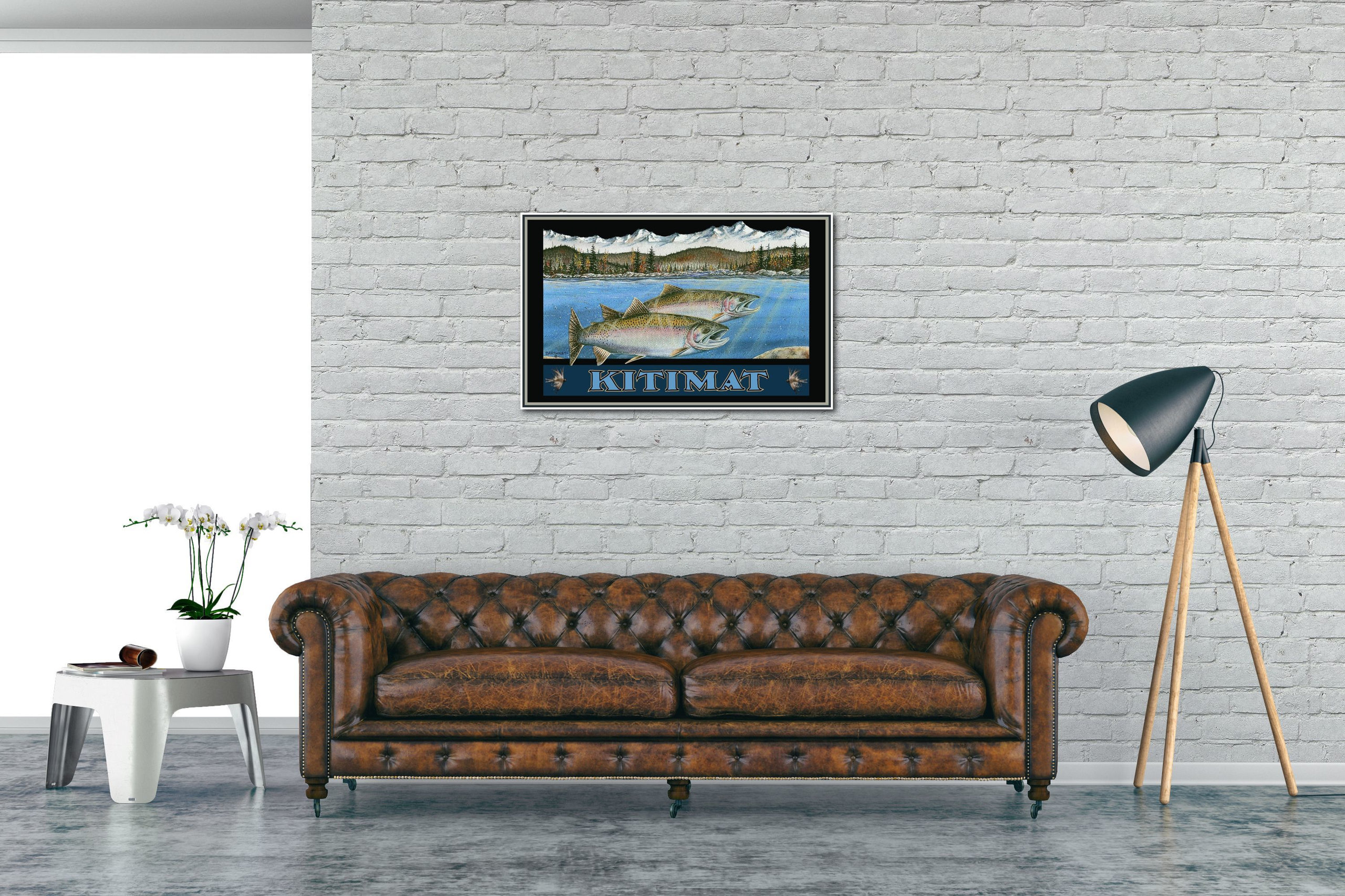 by Artist Dave Bartholet Kitimat Canada Salmon Art Print, 24"x36 ...
