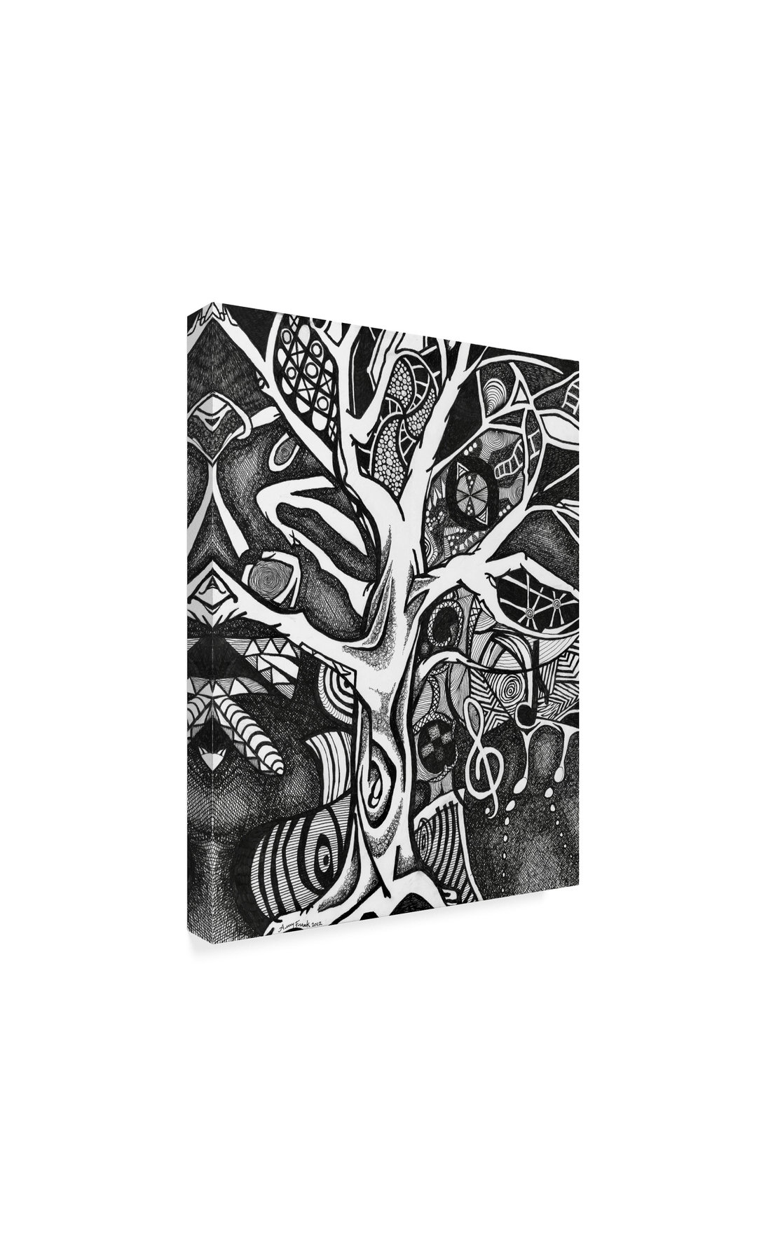 Amy Frank 'The Tree Of Music' Canvas Art, 24"x32" - Contemporary ...