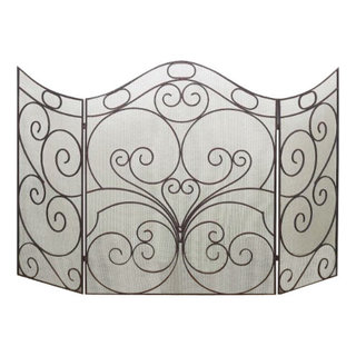 Iron Scroll Fire Screen - Traditional - Fireplace Screens - by Dr ...