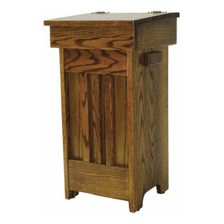 Amish Made Oak Mission Trash Can - Transitional - Trash Cans - by ...