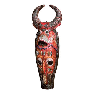 Cape Buffalo Mask - Wall Sculptures - by XoticBrands Home Decor | Houzz