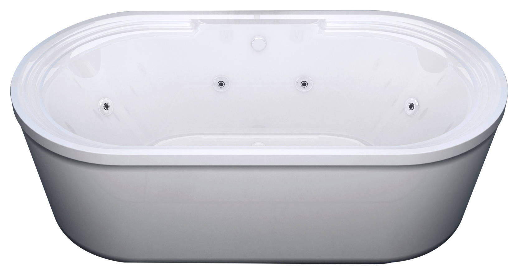 Atlantis Whirlpools Royale 34 x 67 Oval Freestanding Whirlpool Jetted ...