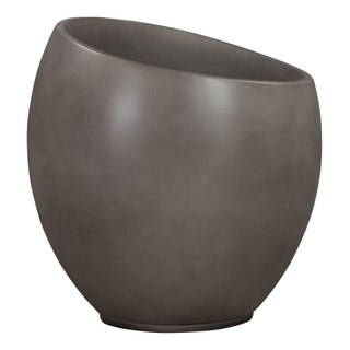 Moonstone Medium Indoor or Outdoor Planter, Gray Concrete ...
