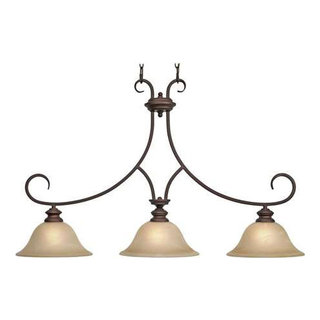 Golden Lancaster 3-Light Linear Pendant 6005-10 RBZ, Rubbed Bronze ...