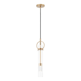 Chloe LED Tall Pendant, Clear Glass - Transitional - Pendant Lighting ...