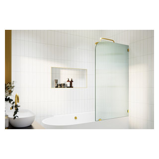 Bathtub Fixed Panel, Fluted Radius, Right Hand - Shower Doors - by ...