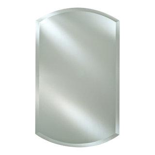 Afina Radiance Frameless Bevel Double Arch Mirror, 16x26 - Contemporary ...