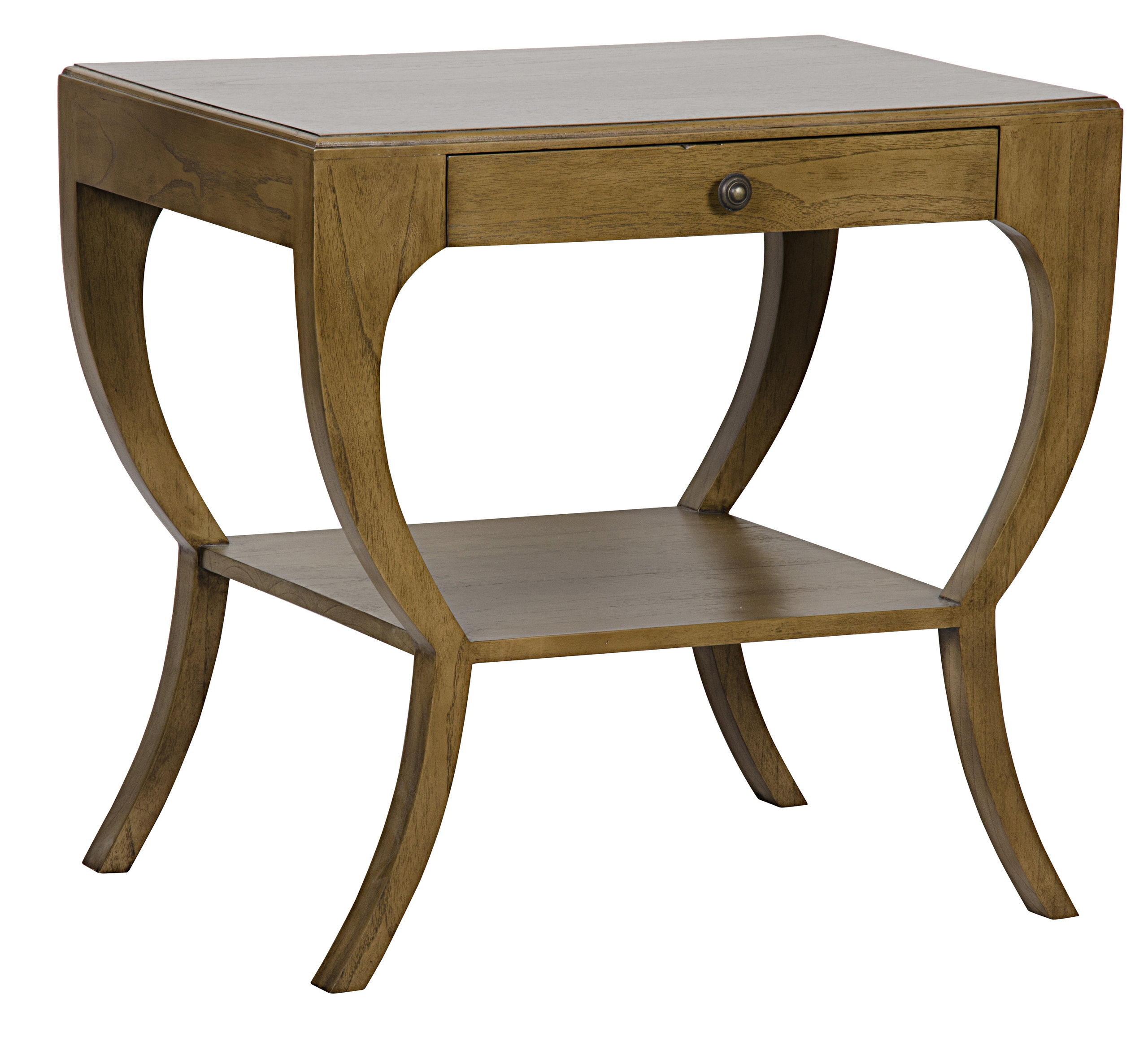 Maude Side Table, Saddle Brown - Transitional - Side Tables And End ...