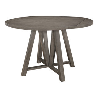 Athens Round 60" Drop Leaf Counter Dining Table Grey - Dining Tables ...