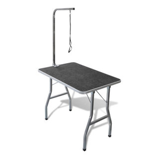 vidaXL Dog Grooming Table Adjustable Arm Foldable Dog Bath Table with 1 ...