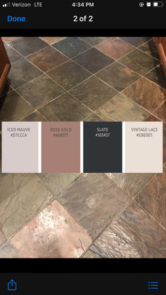 We have this slate flooring and are planning our kitchen