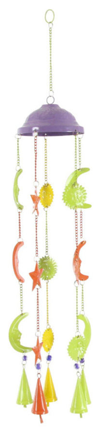 Variegated Metal Celestial Wind Chime - Contemporary - Wind Chimes - by ...