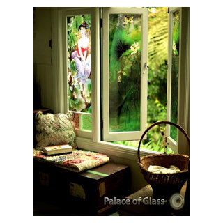 Art Glass Garden Window - Rustic - San Francisco - by Palace of Glass ...