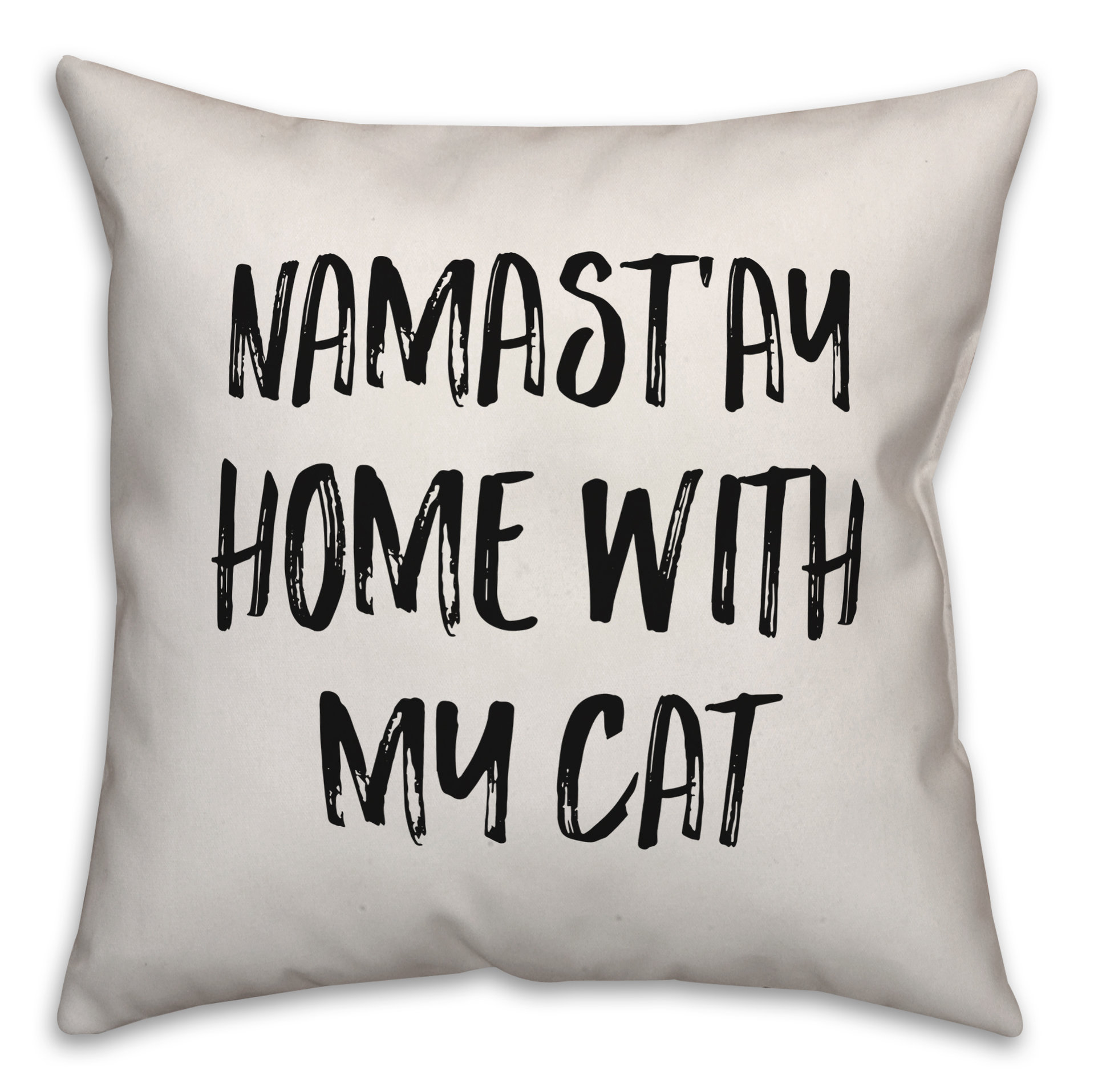 Namast'ay Home With My Cat, 20"x20" - Contemporary - Decorative Pillows - by Designs Direct | Houzz