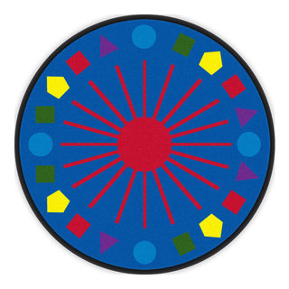Flagship Carpets FE117-87A 8' Shapes Galore Educational Rug ...