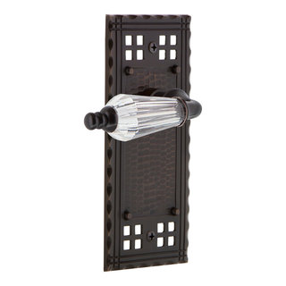 Craftsman Plate Privacy Parlor Lever, Oil-Rubbed Bronze, Backset Size ...