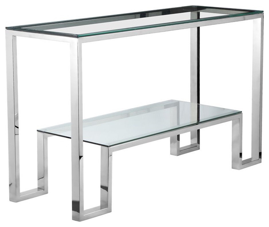 American Home Classic Laurence Modern Metal Console Table in High ...