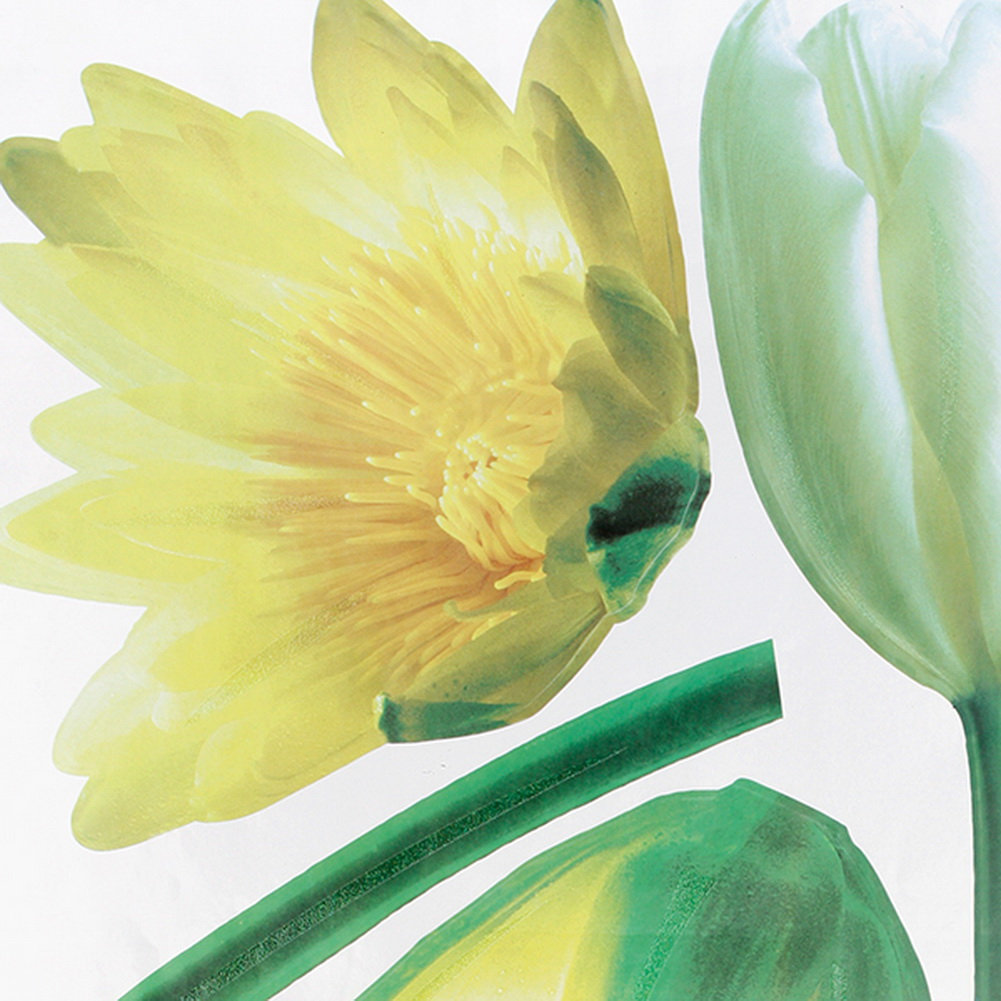 Yellow Lotus - Large Wall Decals Stickers Appliques Home Decor - Asian ...