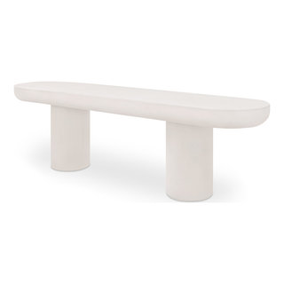 Rocca Bench Cream - Transitional - Outdoor Benches - by Moe's Home ...