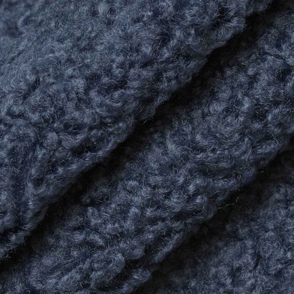 Blue Shearling Textured Upholstery Fabric by the Yard, By The Yard 54 ...