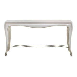 Aico Amini London Place Console Table in Creamy Pearl - Transitional ...
