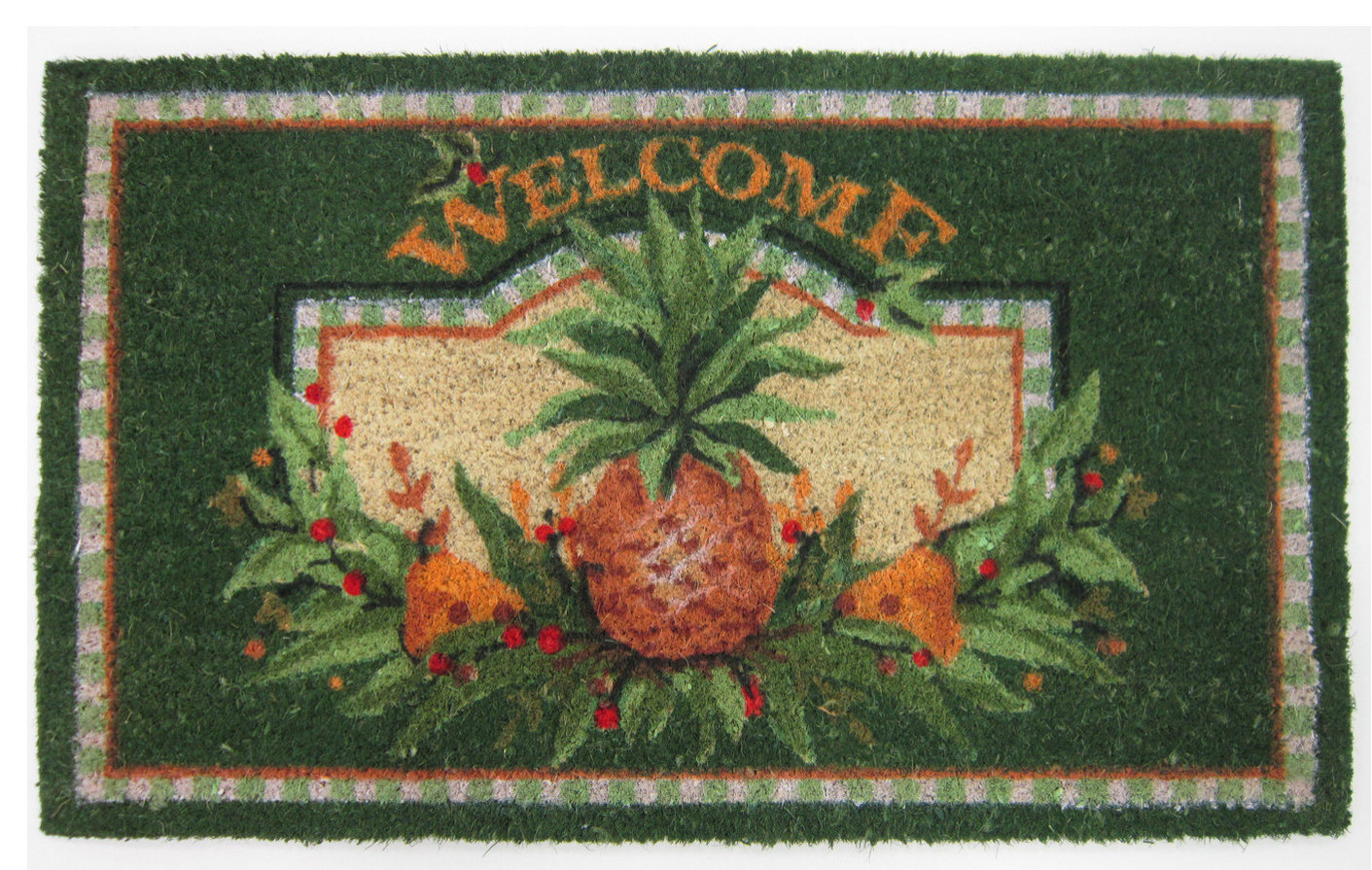 Welcome Pineapple Coir Mat - Tropical - Doormats - by Peking Handicraft ...