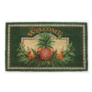 Welcome Pineapple Coir Mat - Tropical - Doormats - by Peking Handicraft ...