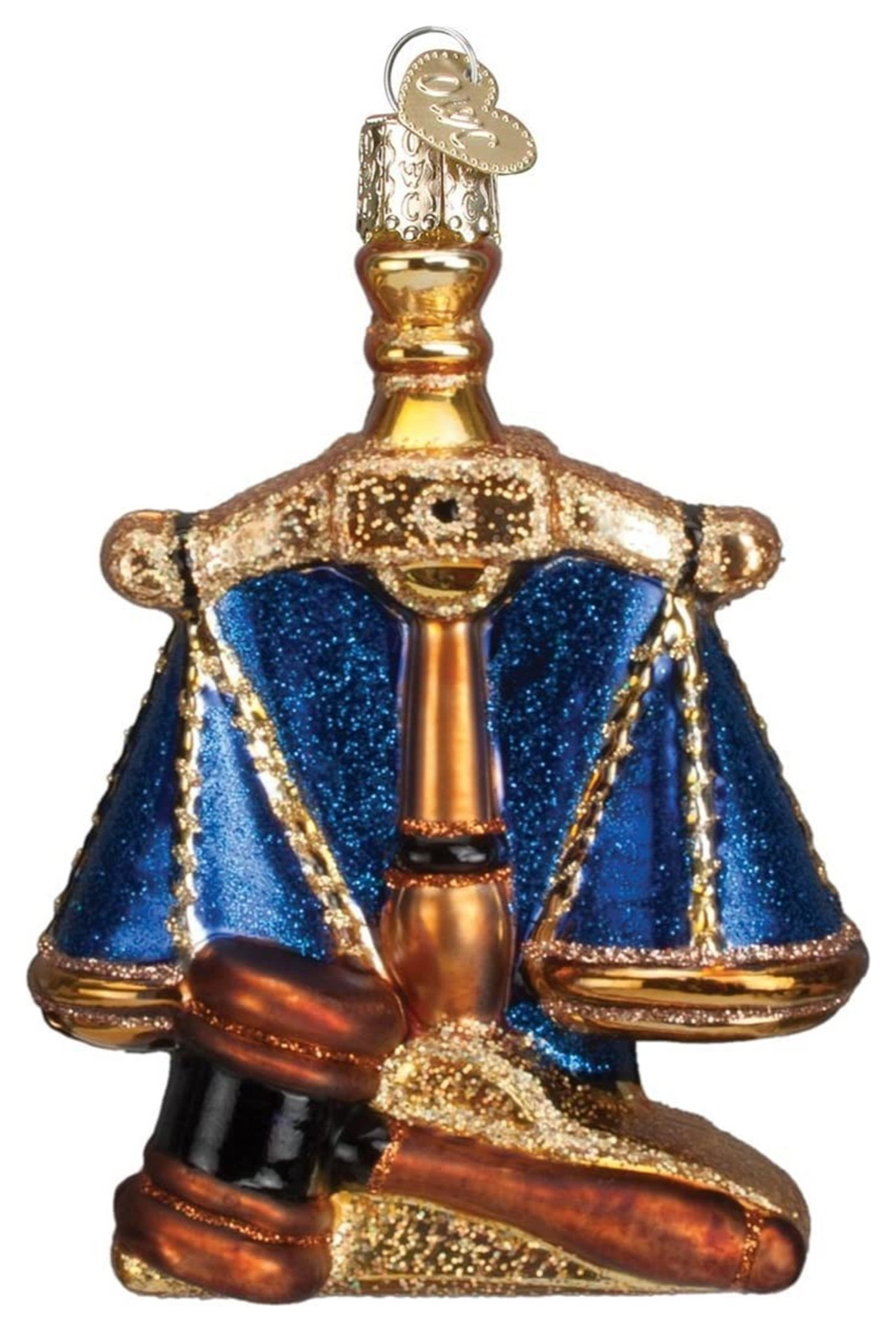 Old World Christmas Glass Blown Ornament, Scales of Justice ...