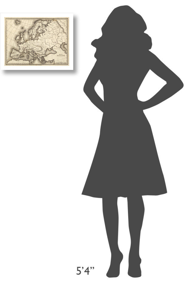 "Map of Europe, 1839" Digital Paper Print by Samuel Augustus Mitchell ...