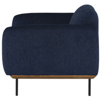 Benson True Blue Fabric Single Seat Sofa - Midcentury - Armchairs And Accent Chairs - by Kolibri ...