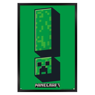Minecraft - Creeper Symbol, 14.725" x 22.375" - Contemporary - Prints ...