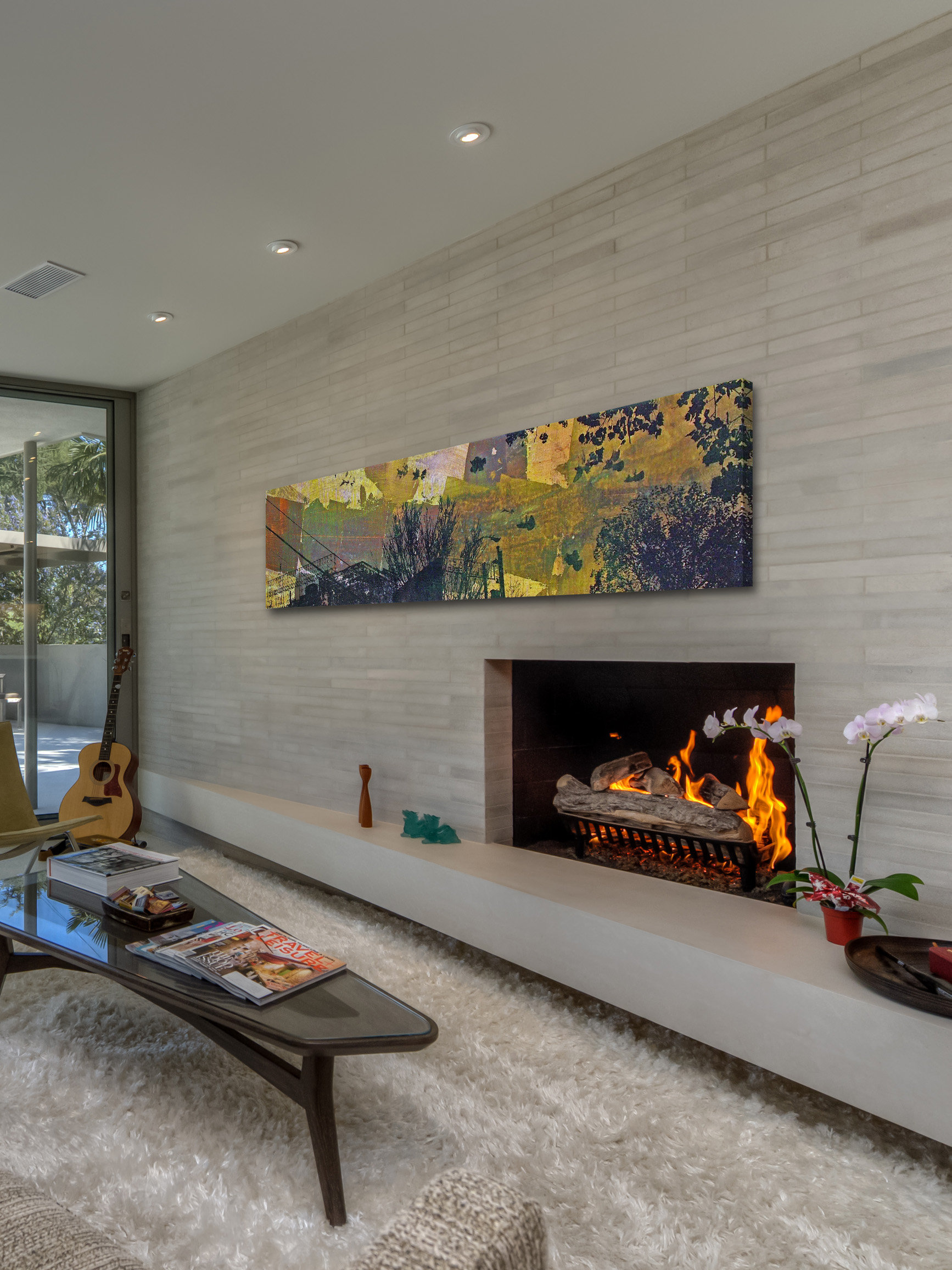 "Copper Light" Painting Print on Canvas by Tracy Silva Barbosa, 60"x15 ...