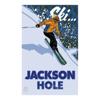 by Artist Paul A. Lanquist Jackson Hole Wyoming Downhill Art Print, 24 ...