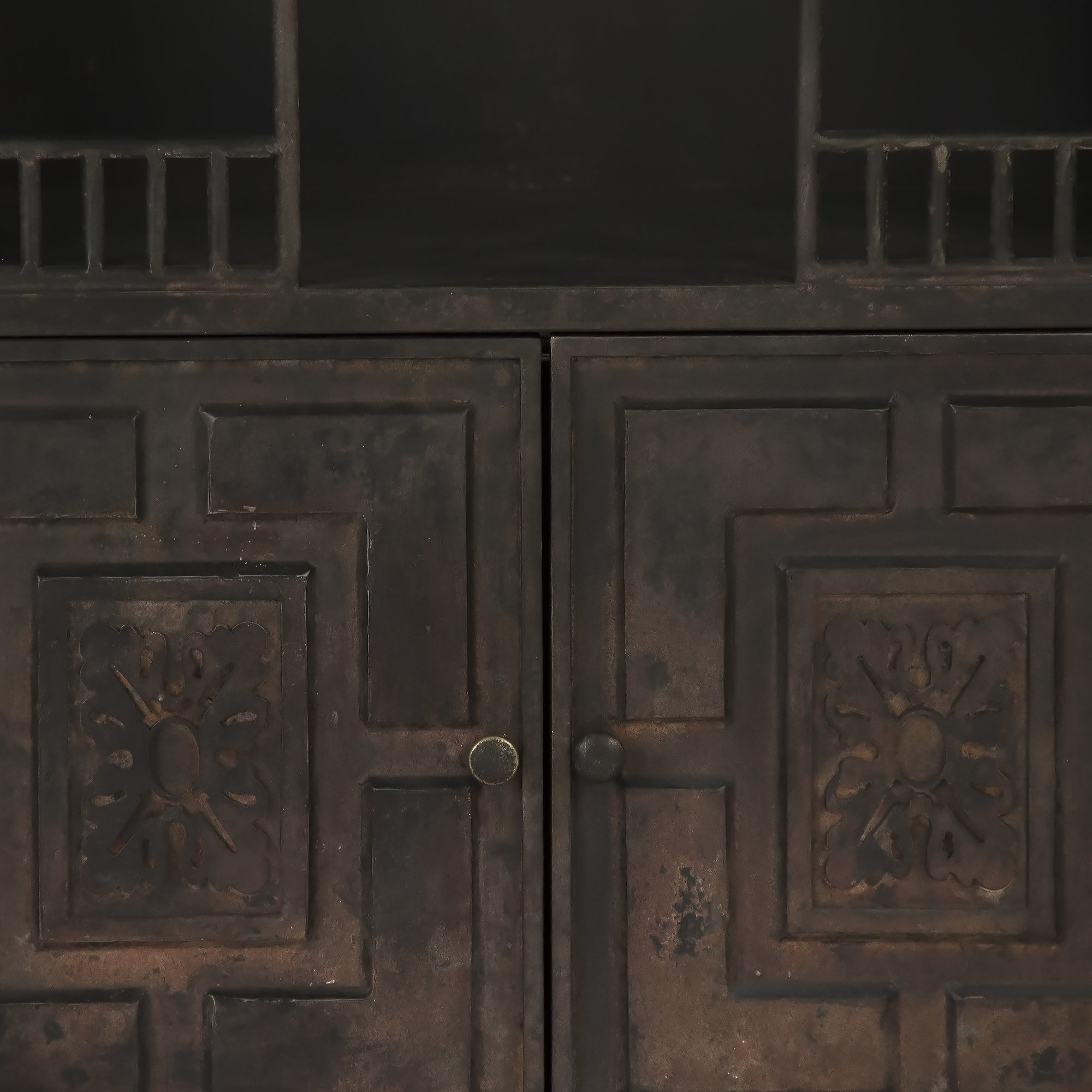 Esme Metal Buffet, Distressed Black/Bronze - Traditional - China ...