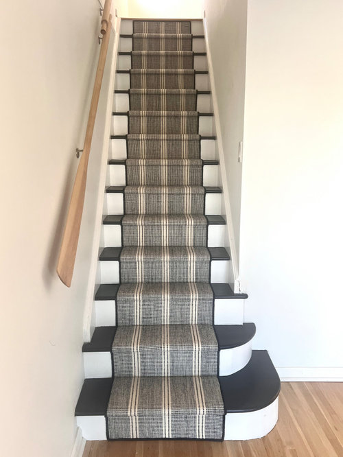 Updated with after photo: Ideas needed for awkward bottom of staircase