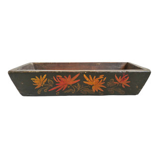 Consigned Vintage Painted Wood Storage Box - Rustic - Decorative Boxes ...