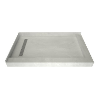 Redi Trench 32x60 Shower Pan Left Polished Chrome Trench R Dual Curb ...