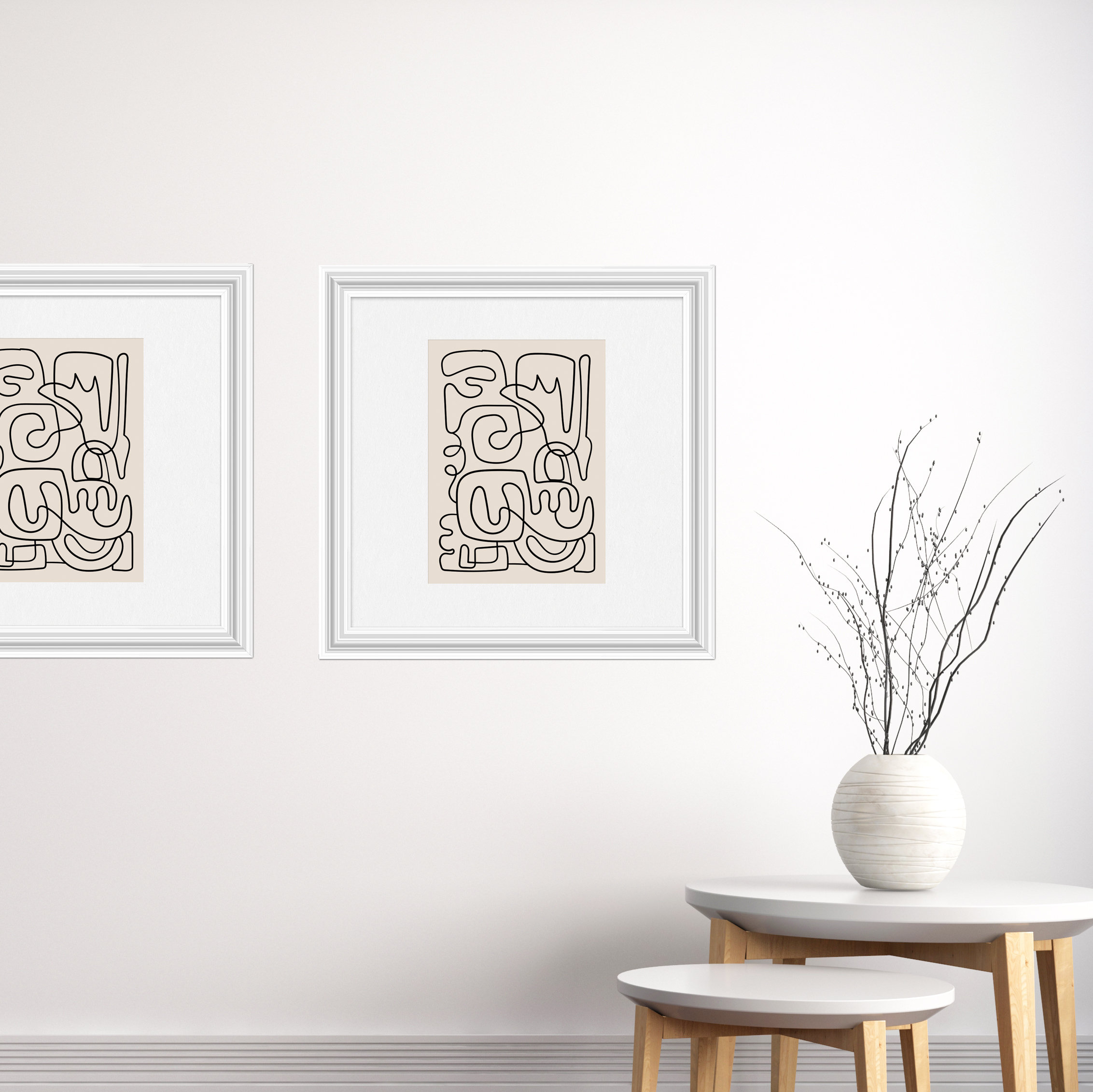 Electric White 2" Lavo Picture/Gallery Frame, 20" x 20" - No Mat ...