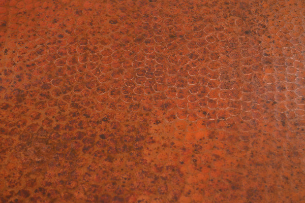 Rustic Rectangular Copper Top Coffee Table - Mediterranean - Coffee ...