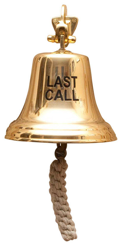 Last Call Brass Ships Bell - Beach Style - Doorbells And Chimes - by ...