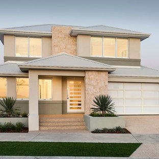 75 Beautiful Coastal Stone Exterior Home Pictures & Ideas | Houzz