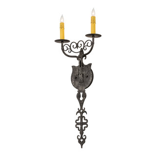 11 Wide Merano 2 Light Wall Sconce - Mediterranean - Wall Sconces - by ...