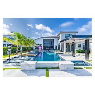 White Tones - Contemporary - Pool - Miami - by StoneHardscapes | Houzz