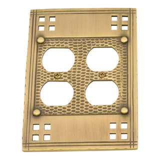 Arts And Crafts Double Outlet - Craftsman - Switch Plates And Outlet ...