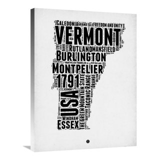 "Vermont Word Cloud 2" Fine Art Print, 24" x 32" - Modern - Prints And ...