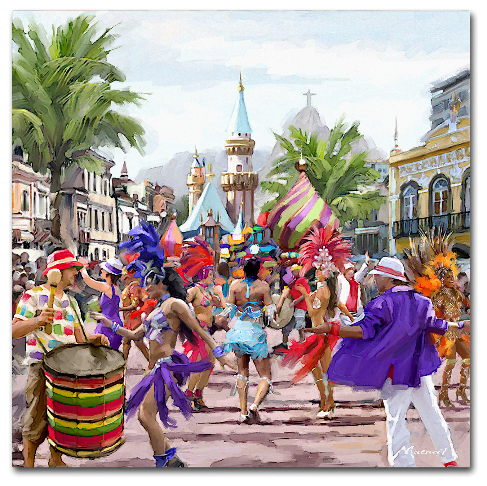 The Macneil Studio 'Rio' Canvas Art, 24"x24" - Tropical - Prints And ...