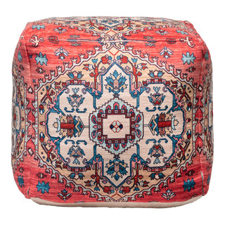 nuLOOM Raj Medallion Pouf, 18" Hx18" Wx18" D - Mediterranean - Floor Pillows And Poufs - by ...